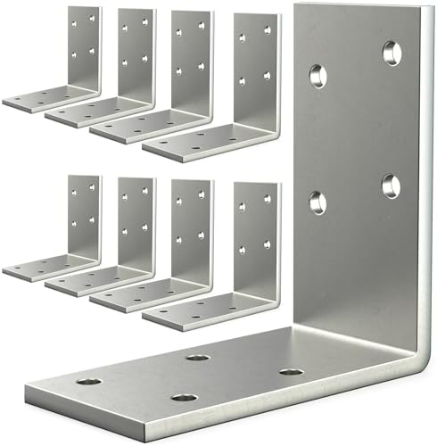 Amazon.com: 2x4 Galvanized Corner Brace, 90 Degree Angle Iron Brackets ...