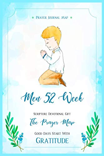 Prayer Journal Map for Men 52 Week Scripture Devotional Gift: The ...