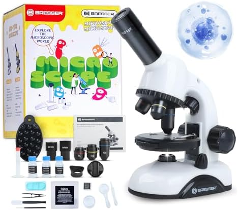 Amazon.com: Science Kits for Kids Beginner Microscope with LED 100X ...
