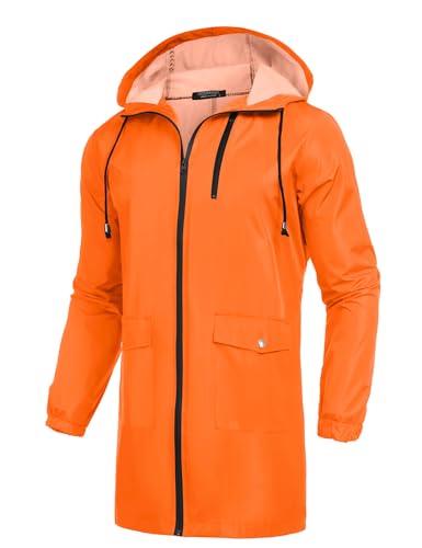 Snapklik.com : Mens Raincoats Waterproof Lightweight Rain Jacket Men ...