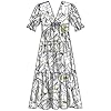Amazon.com: Simplicity Misses' V-Neck Empire Dress Sewing Pattern Kit ...