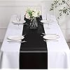 Amazon.com: Manyshofu 12Pcs Satin Black Table Runner - 12 x 108 Inch ...