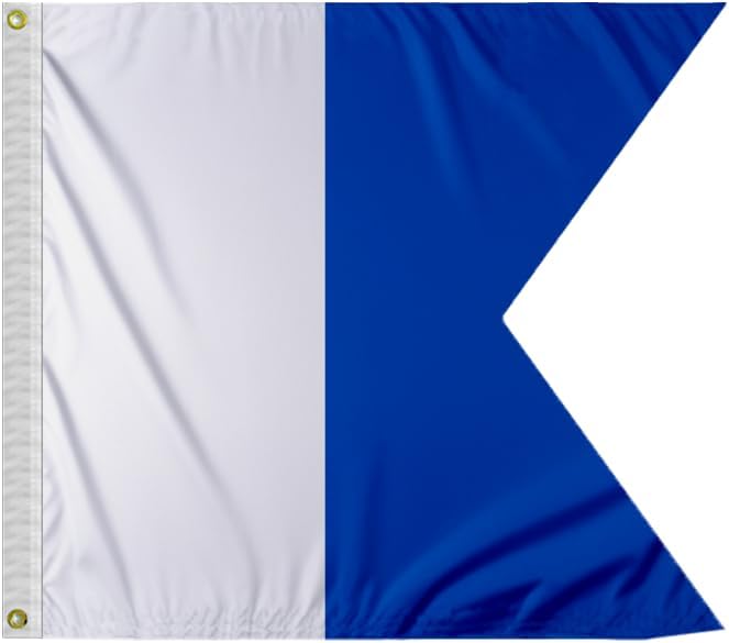 Amazon.com : AGAS Alpha Code A Marine Signal 1.5x2 Ft Flag - Printed ...