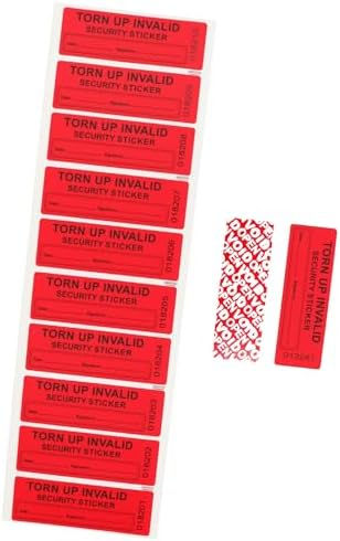 Amazon.com : RLSYM 100Pcs Tamper Evident Security Labels 1x2 inch Red ...