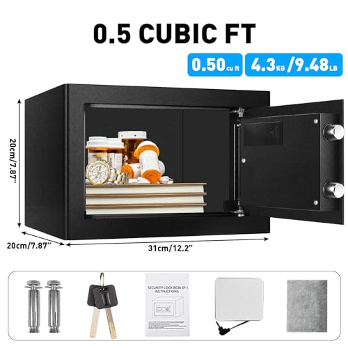 Snapklik.com : TOTOY Small Personal Safe Box 1.0 Cu Ft- Electronic ...