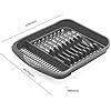 Addis 516468 Plate Dish Draining Rack, Soft Black, 33 x 39.5 x 6 cm ...