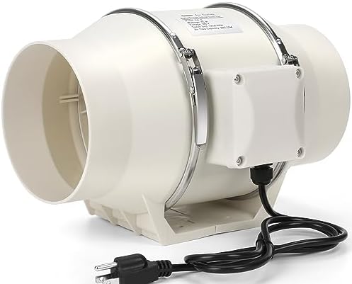 Fantech FG 6XL Inline 6" Centrifugal Duct Fan, Metal Housing, 483 CFM ...