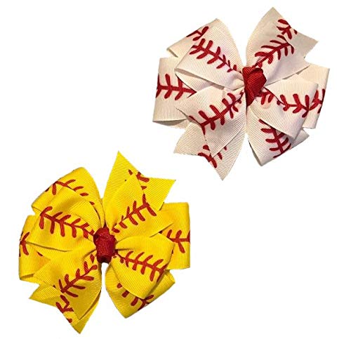 Amazon.com: Baseball/Softball Pinwheel Bow : Beauty & Personal Care
