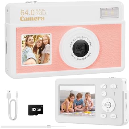 Digital Camera, 4K Autofocus Compact Camera with 32G SD Card HD 48MP ...