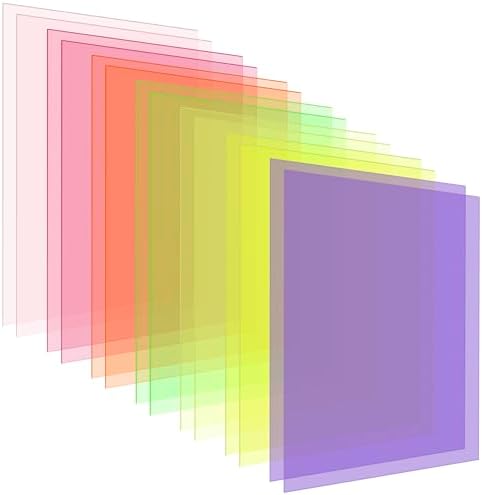 FOSHISY 14 Pieces A4 Colored Overlays for Dyslexia, Dyslexia Reading ...