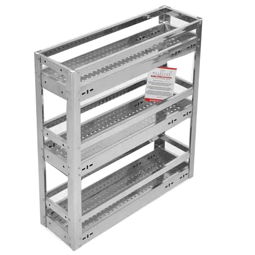 Multivve Stainless Steel Perforated Sheet Bottle Pullout Basket/Pipe ...