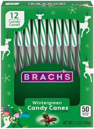 Amazon.com: Brachs Candy Canes Christmas Candy - Wintergreen and ...