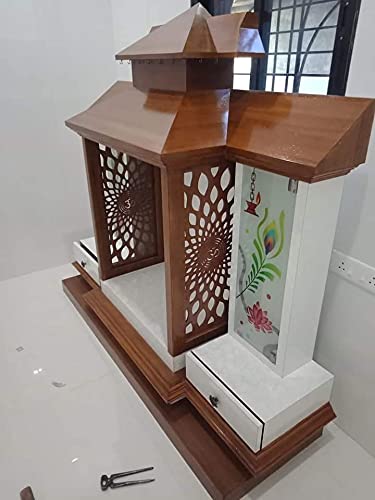 AR Interior Wooden Temple/Home Temple/Pooja Mandir : Amazon.in: Home ...