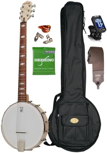 Amazon.com: Deering Goodtime Six Openback Banjo 6-String Banjitar Open ...
