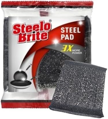 STEELO BRITE 3X Steel Scrub - Kitchen Scrub Stainless Steel Utensil ...
