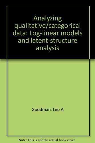 Analyzing Qualitativecategorical Data Log Linear Models And Latent Structure Analysis Goodman