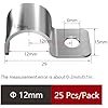 25 Pcs Pipe Clips 12mm Pipe Clamp Single-Hole Pipe Brackets V2A ...