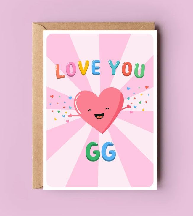 PTDShops Love You Gg Card - Cute Birthday Card For Gg - Mother's Day ...