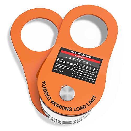BIGTUR Snatch Block 10T Towing Winch Pulley Off-Road Recovery ...