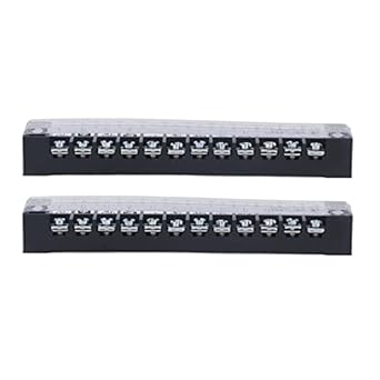 Terminal Strip Block, Terminal Block Easy Wiring 2Pcs 15A 600V with PC ...
