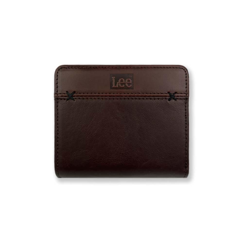 Amazon | Lee リー クロスステッチデザイン 二つ折り 財布 ウォレット リアルレザー(0520693) (チョコ) | 財布