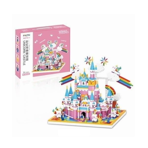 Buy OSAMOS MOYU Enchanted Rainbow Unicorn Castle Building Kit Fantasy ...