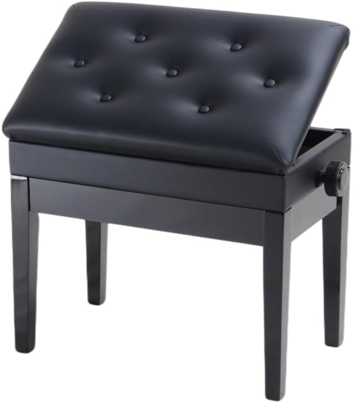 Amazon.com: Solid Wood Single Piano Stool/Piano Bench with Storage ...