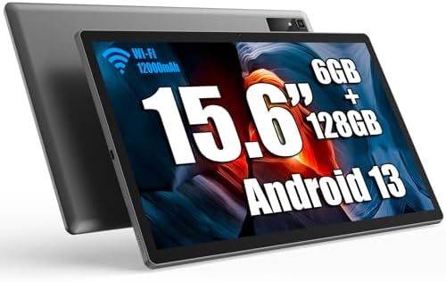 MESWAO Tablet 15.6 Inch Android 13 Tablet with 1920 x 1080 IPS HD Large ...