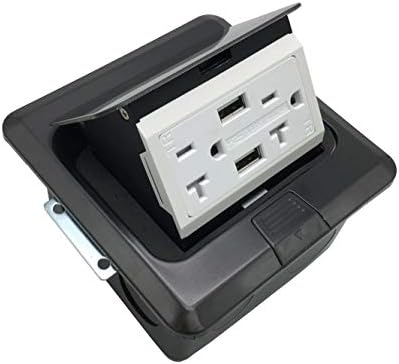 Pop Up Floor Box Countertop Box w/15A with Duplex Receptacle - Brushed ...