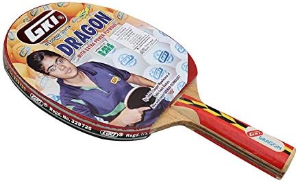 GKI Dragon Wooden Table Tennis Racquet : Amazon.in: Sports, Fitness ...