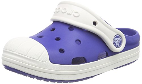 Buy crocs Kids Unisex Bump It Cerulean Blue and Oyster Clogs and Mules ...
