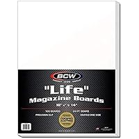 Amazon.com: BCW BBMAG-L Life Size Magazine Backing Boards White 100 ...