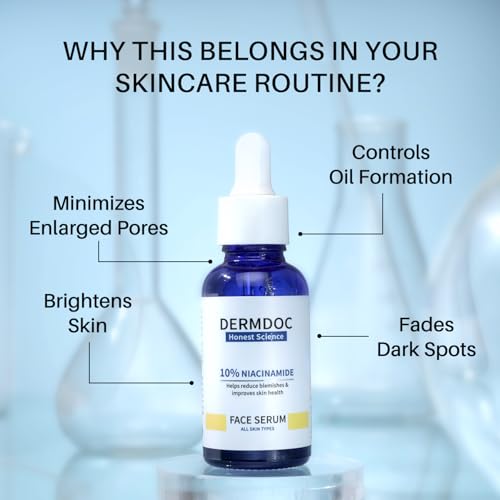 DermDoc 10% Niacinamide Face Serum, 30ml | All Skin Types | Controls ...