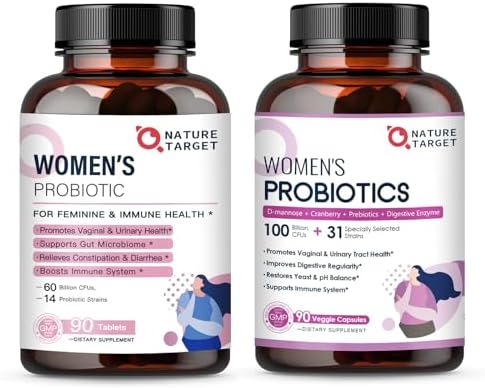Amazon.com: NATURE TARGET Women's Probiotics & Prebiotics, Cranberry ...