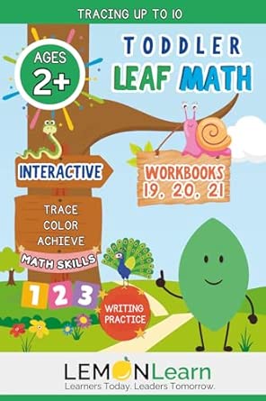 Toddler Leaf Math Workbooks 19, 20, 21 Tracing up to 10: Interactive ...