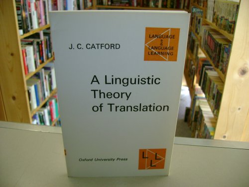 A Linguistic Theory of Translation (Language and Language Learning): J.C. Catford: Amazon.com: Books