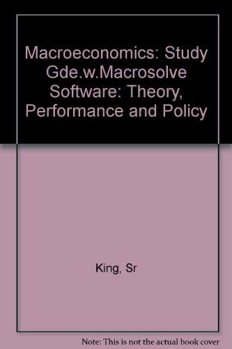 Hall and Taylor's Macroeconomics: Study Guide With Macrosolve Software ...
