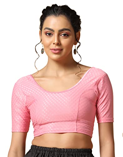 Buy TOPLOT Cotton Blend Lycra Stretchable Round Neck Blouses for Women ...