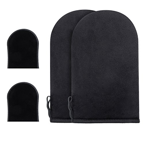 TOODOO 4 Pieces Double Sided Soft Microfiber Self Tanning Mitt ...