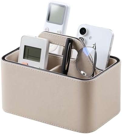 Amazon.com: NICLNGSH Caddy Organizer with Handle, PU Leather Remote ...