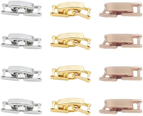 Amazon.com: 12pcs Metal Bracelets Extenders Clasps, Foldover Extension ...