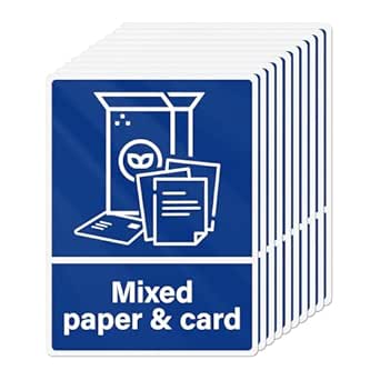 Amazon.com: YIKIADA 10 Pack Mixed Paper Card Sign 8 × 6 Inches Vinyl ...