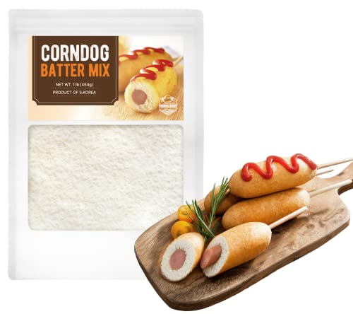 (1 lb Upgrade!) Korean Style Corndog Mix Hot dog Batter Mix for 15~20 ...