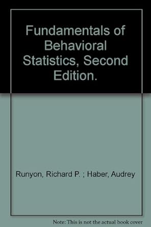 Fundamentals of Behavioral Statistics, Second Edition.: Amazon.co.uk: Books
