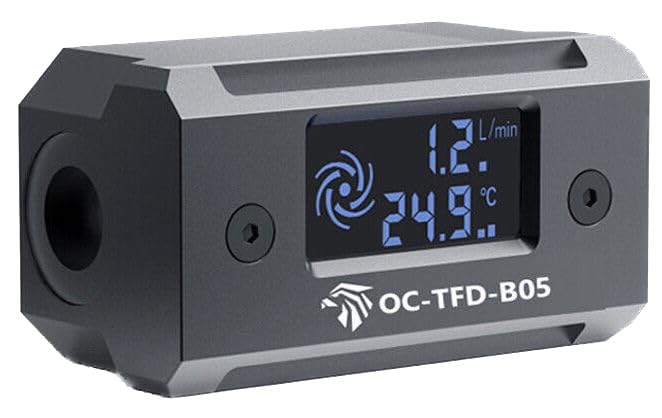 Amazon.com: G1/4” Inline Temp & Flow Rate Monitor for PC Water Cooling ...