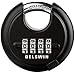 DELSWIN 4 Digit Combination Disc Padlock with Hardened Steel Shackle ...