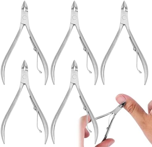 Amazon.com: 5 Pack Cuticle Trimmer Stainless Steel Cuticle Nipper Dead ...