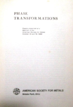 Phase Transformations: Aaronson, H.I. (Editor): 9780412682100: Amazon ...