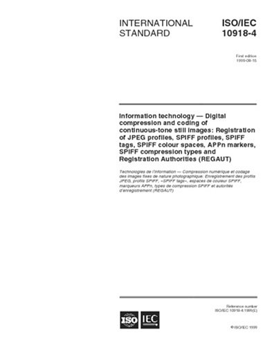 ISO/IEC 10918-4:1999, Information technology - Digital compression and ...