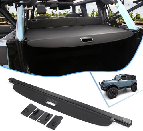 Amazon.com: Hooke Road Bronco 4-Door Trunk Cargo Cover Organizer ...